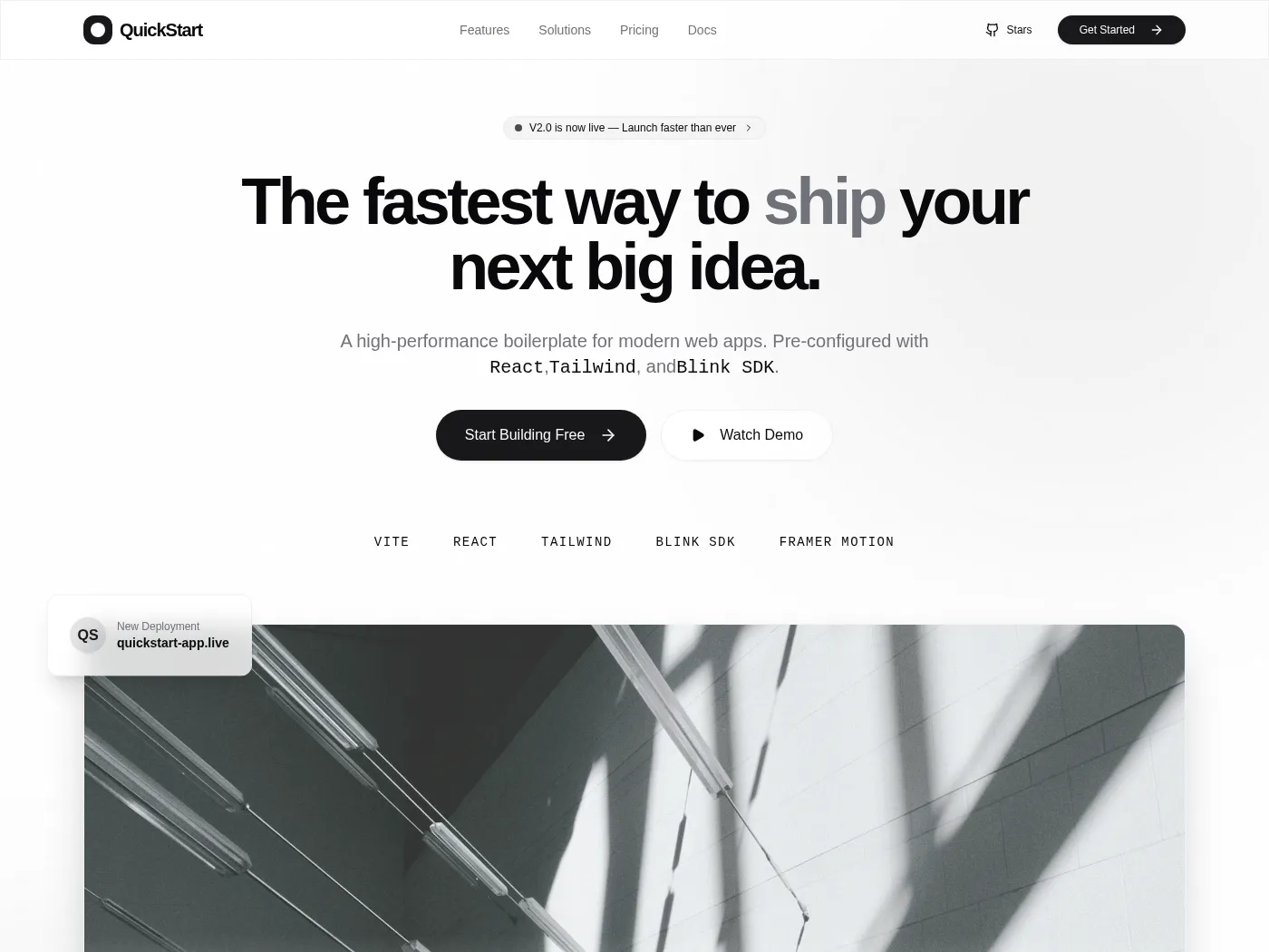 QuickStart App