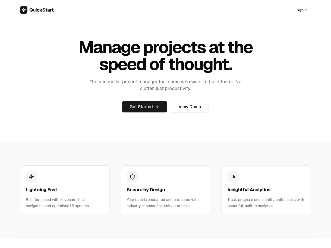 QuickStart App