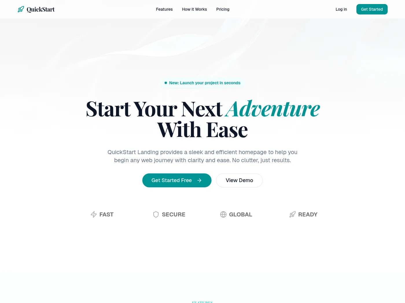 QuickStart Landing