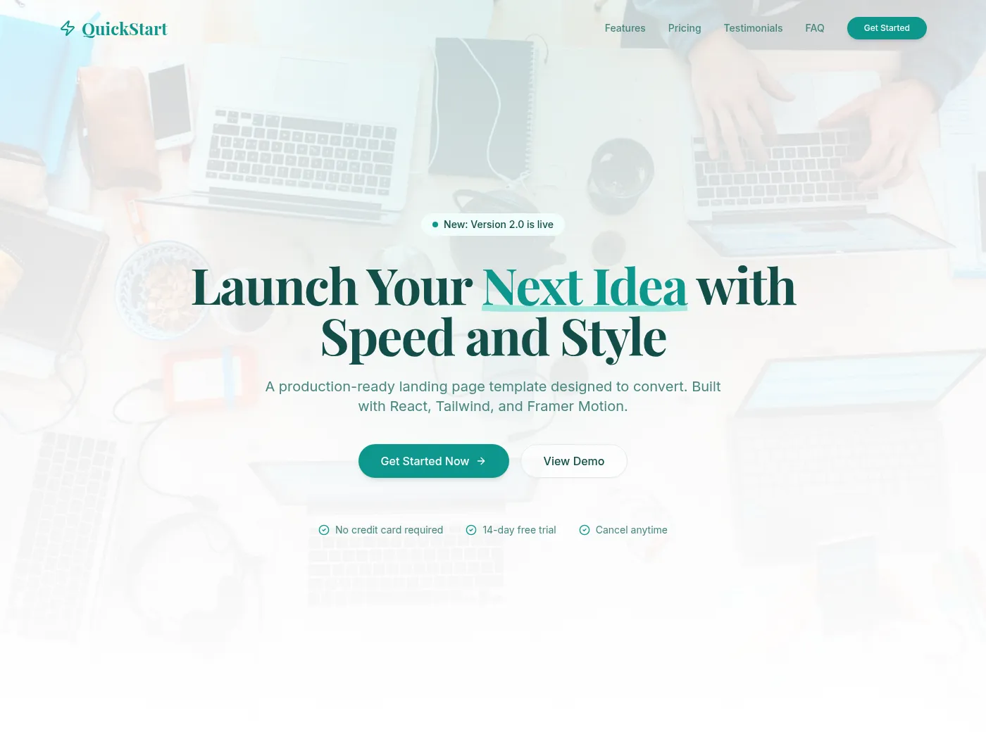 QuickStart Landing