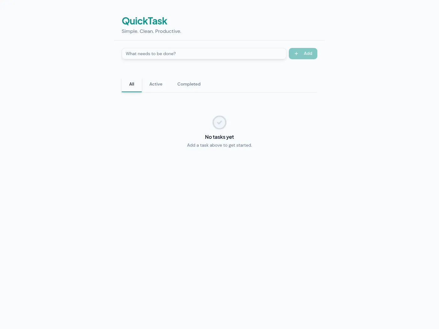 QuickTask To-Do App