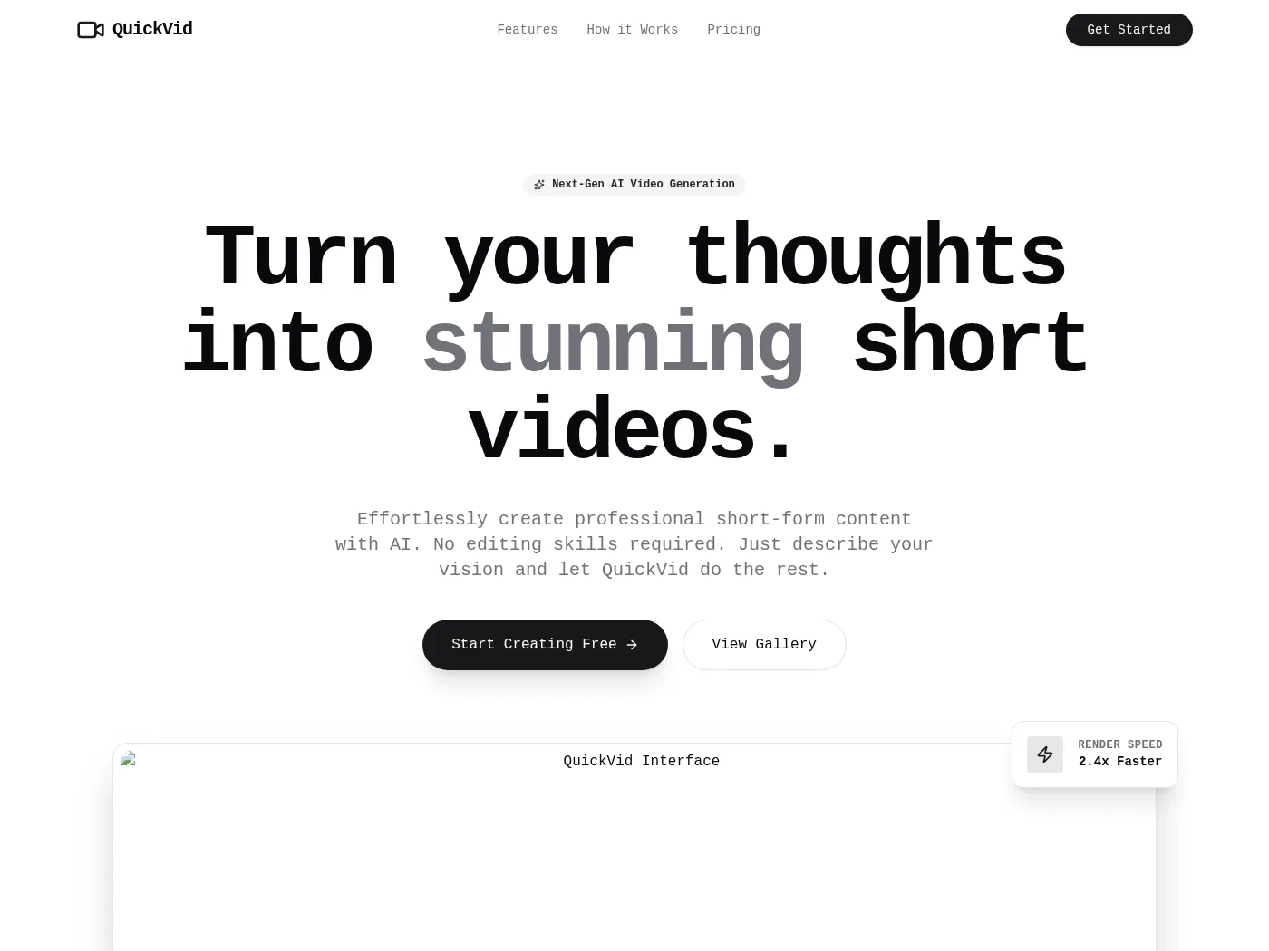 QuickVid Generator