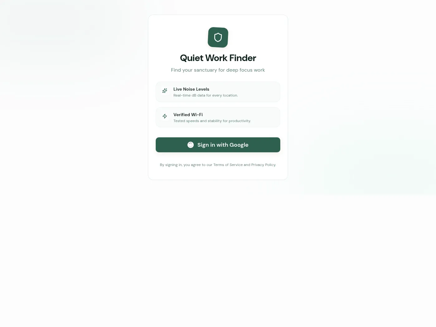 Quiet Work Finder
