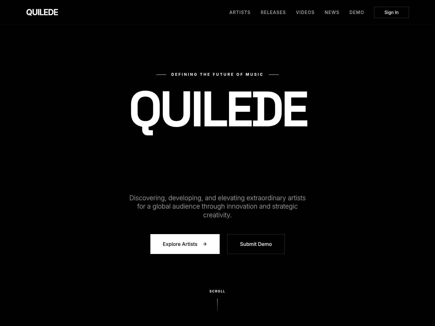 QUILEDE Records Label Website