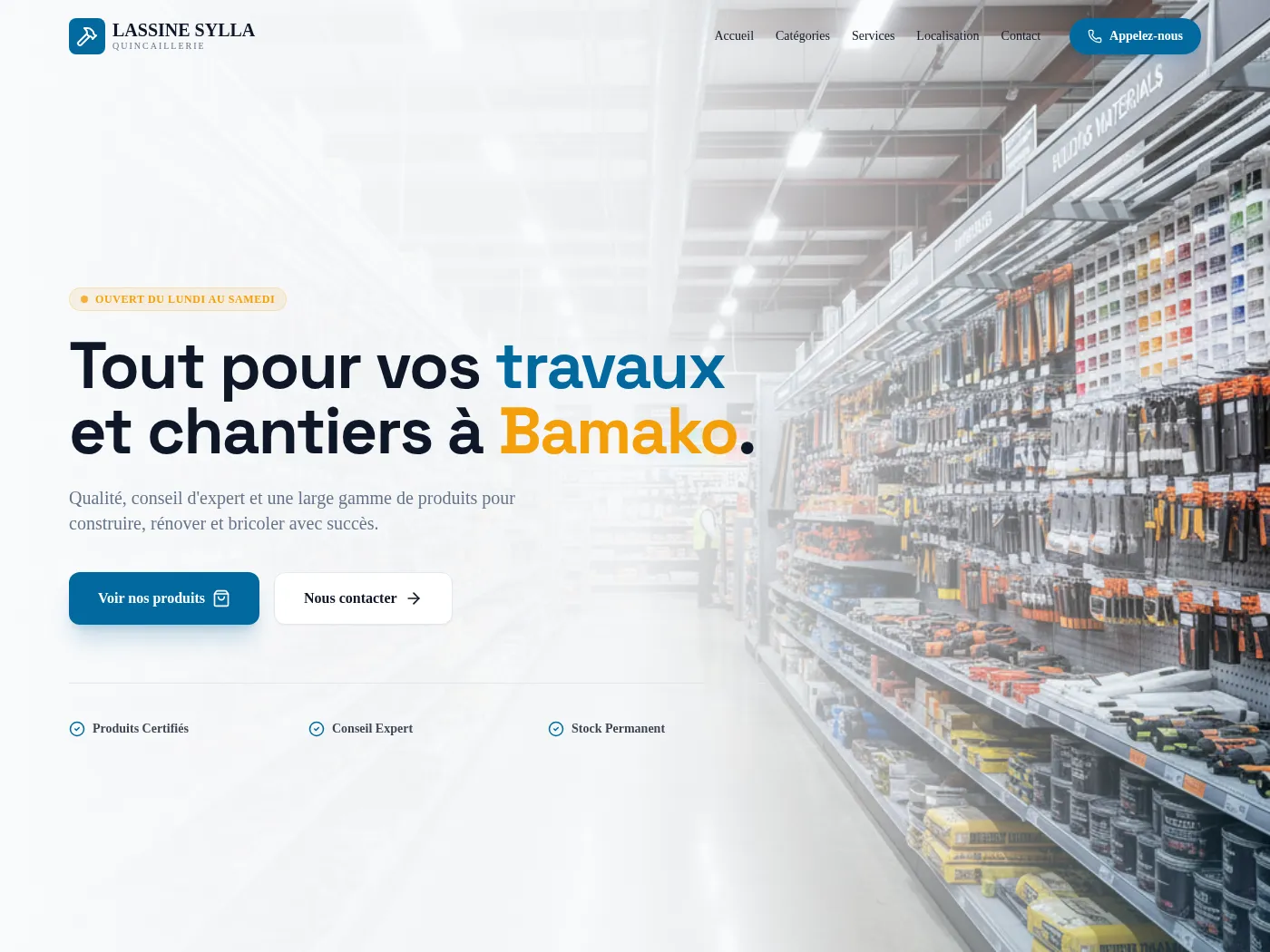 Quincaillerie Showcase Site