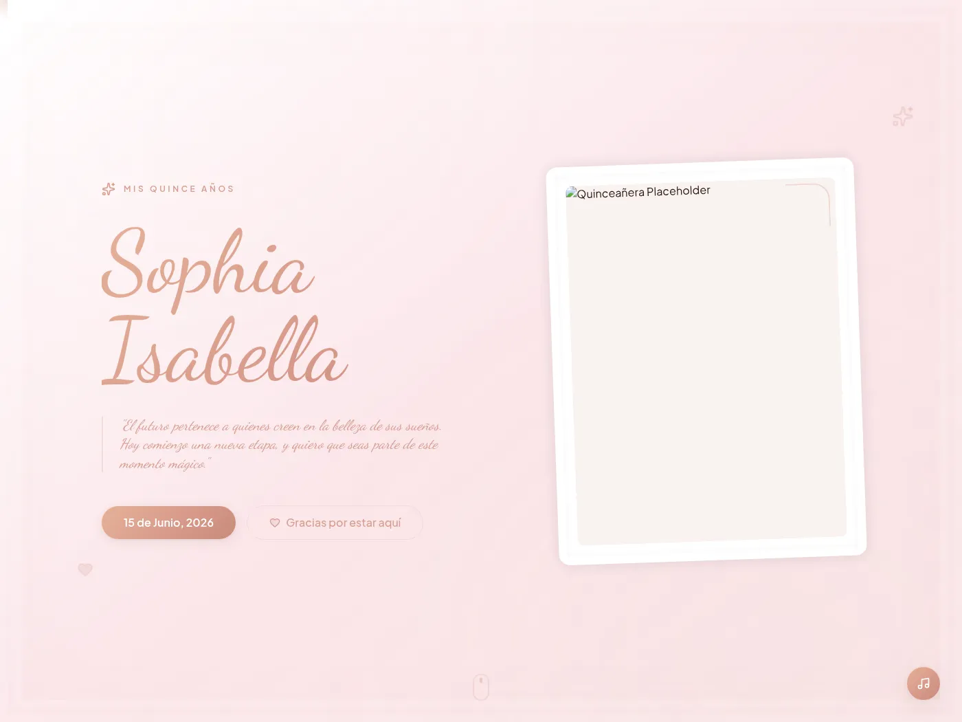 Quinceañera Celebration Site