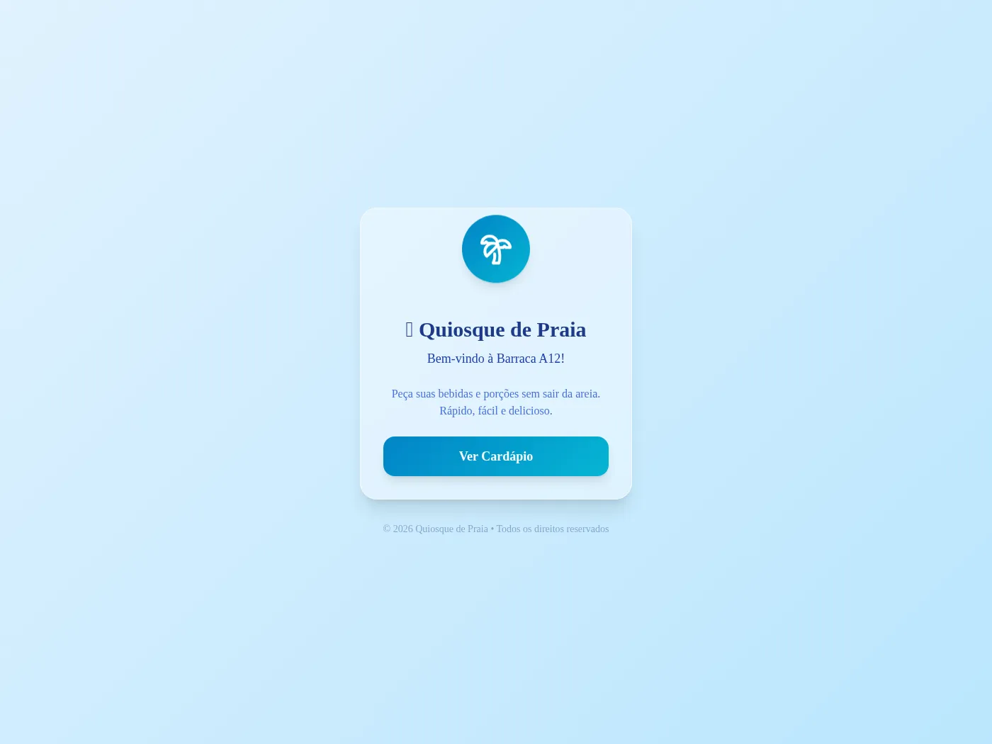 Quiosque de Praia App