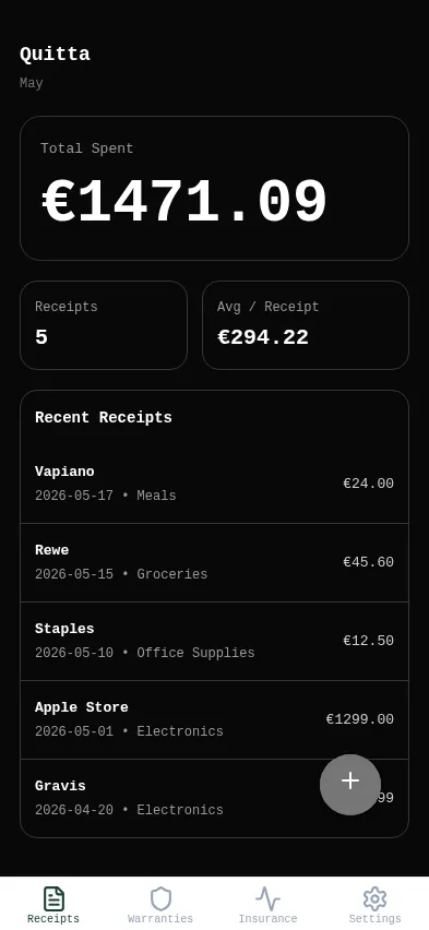 Quitta Paperless Receipts