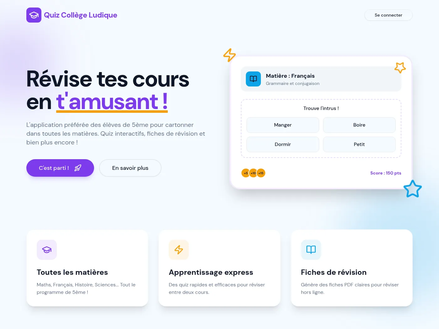 Quiz Collège Ludique