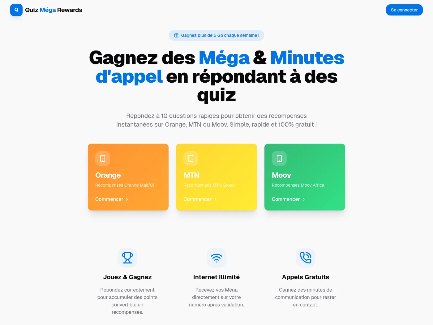 Quiz Méga Rewards