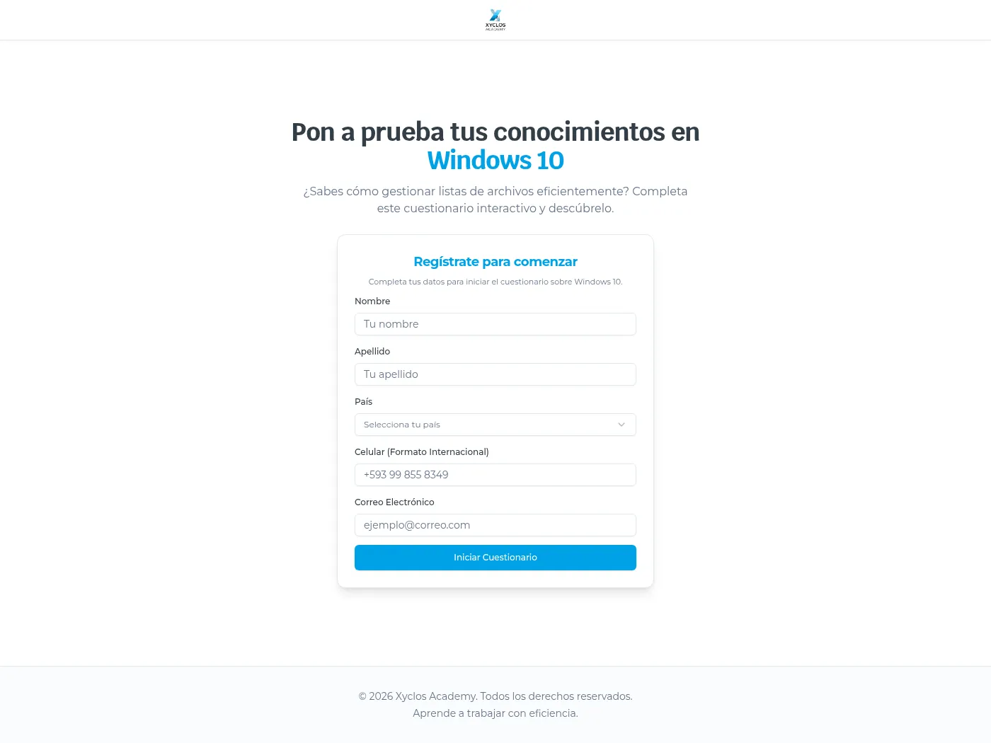 Quiz Prospect Lead App