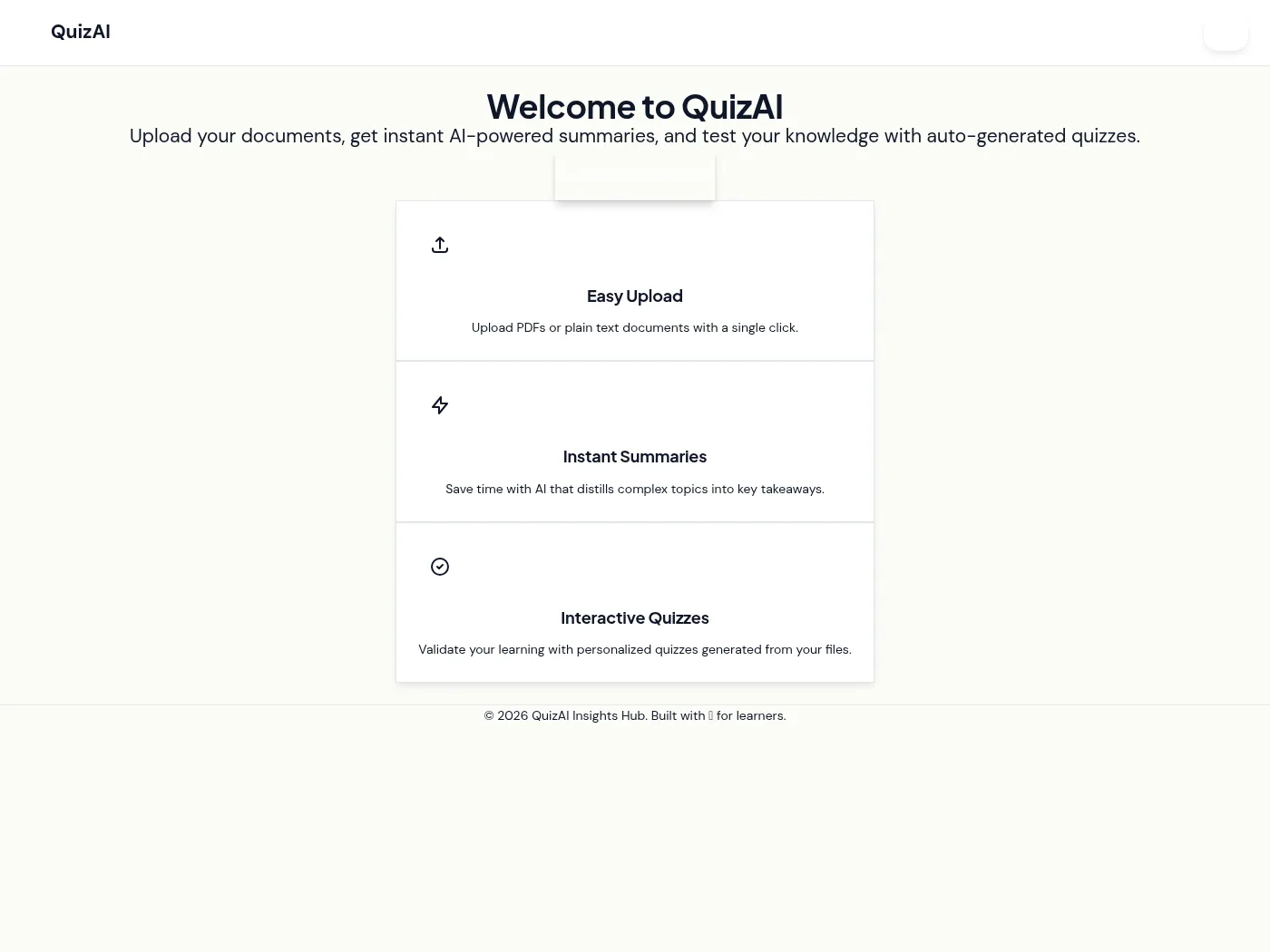 QuizAI Insights Hub