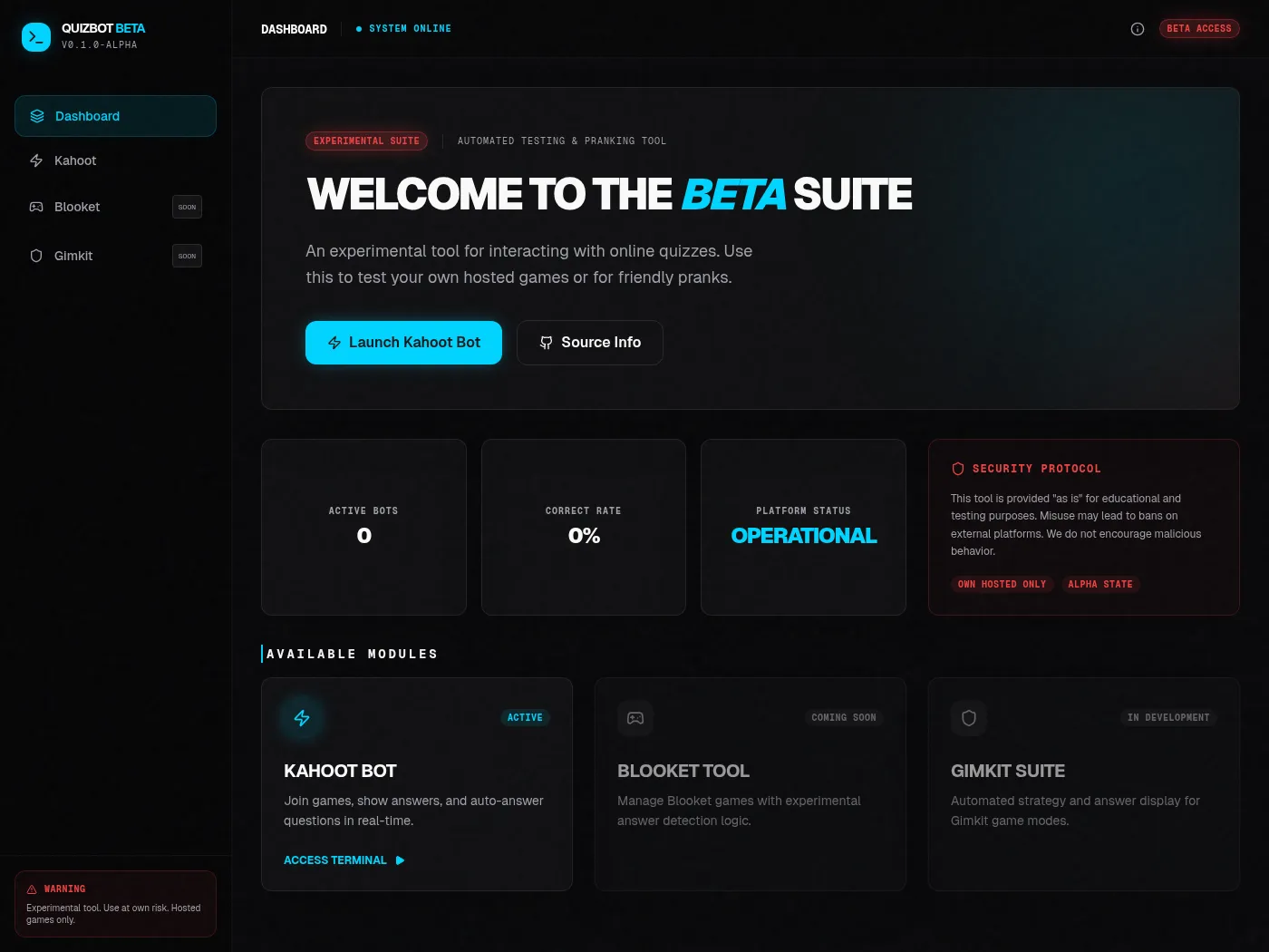 QuizBot Beta Suite