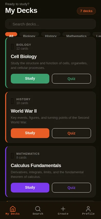 QuizCards Mobile