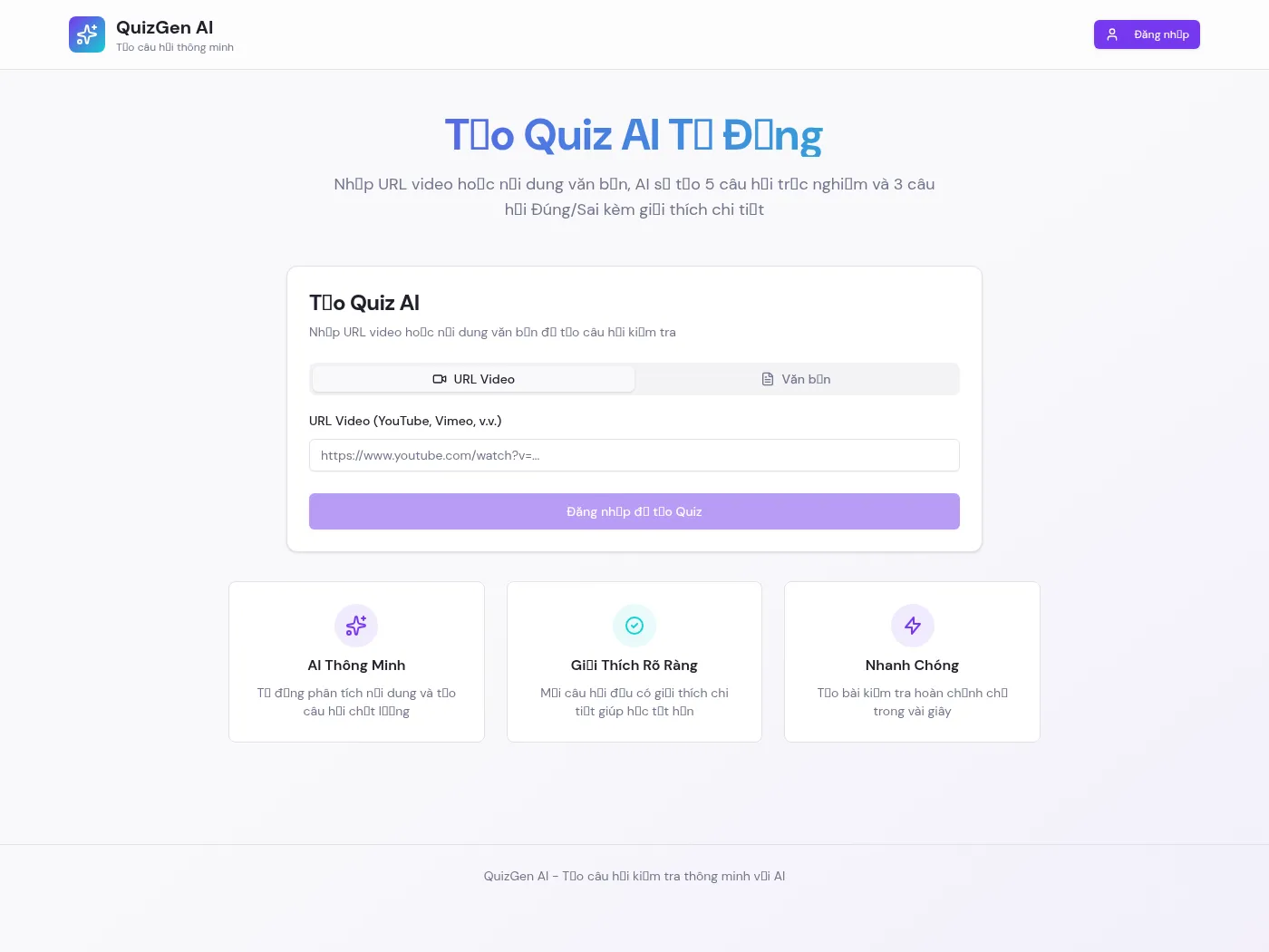 QuizGen AI Web App