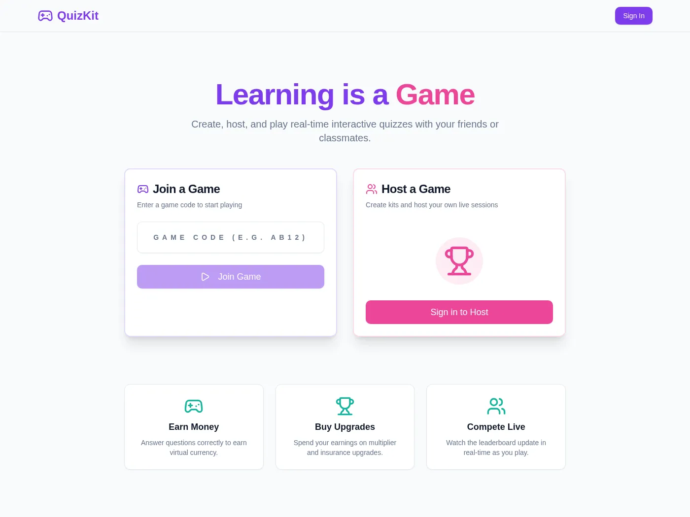 QuizKit Game Platform