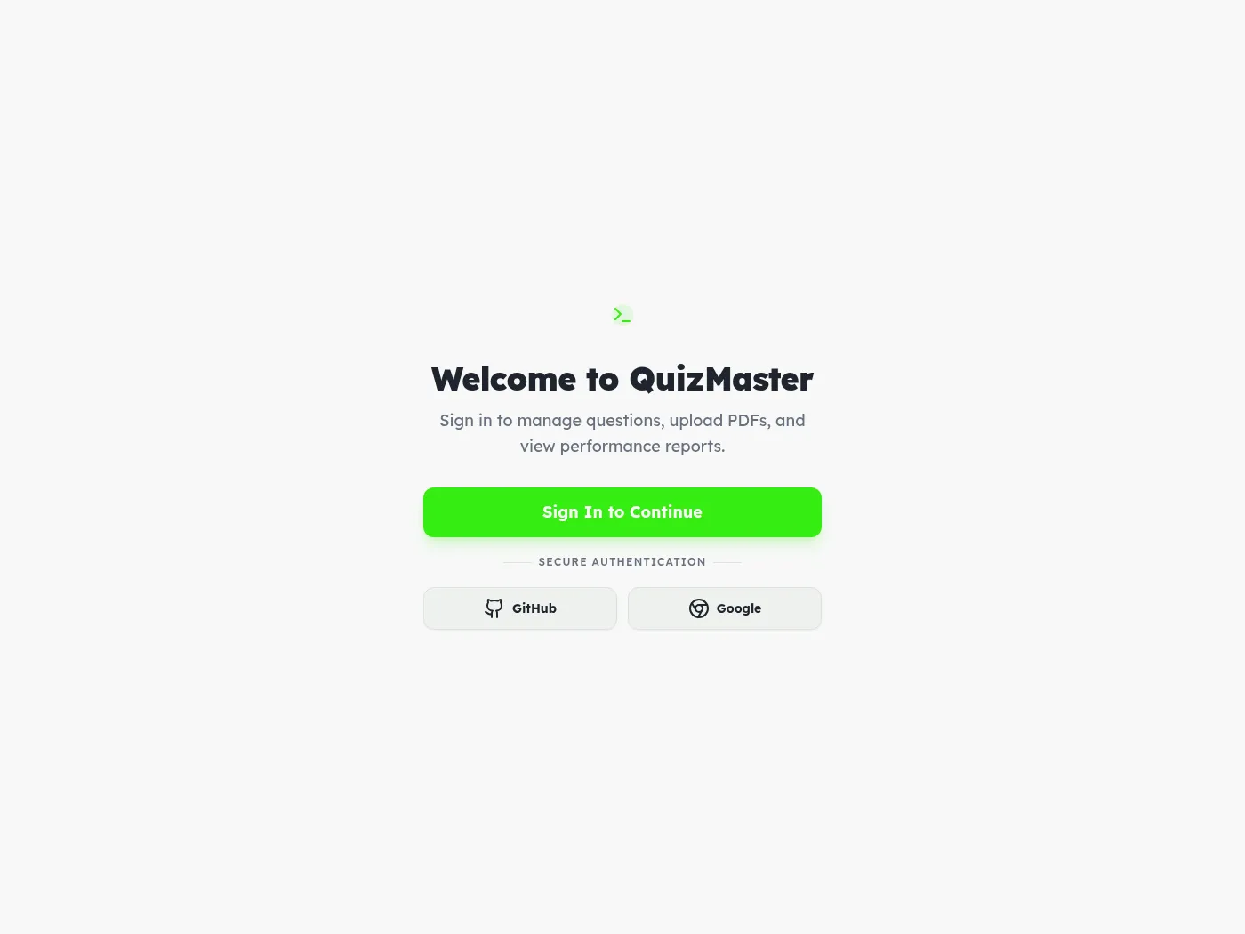 QuizMaster Portal