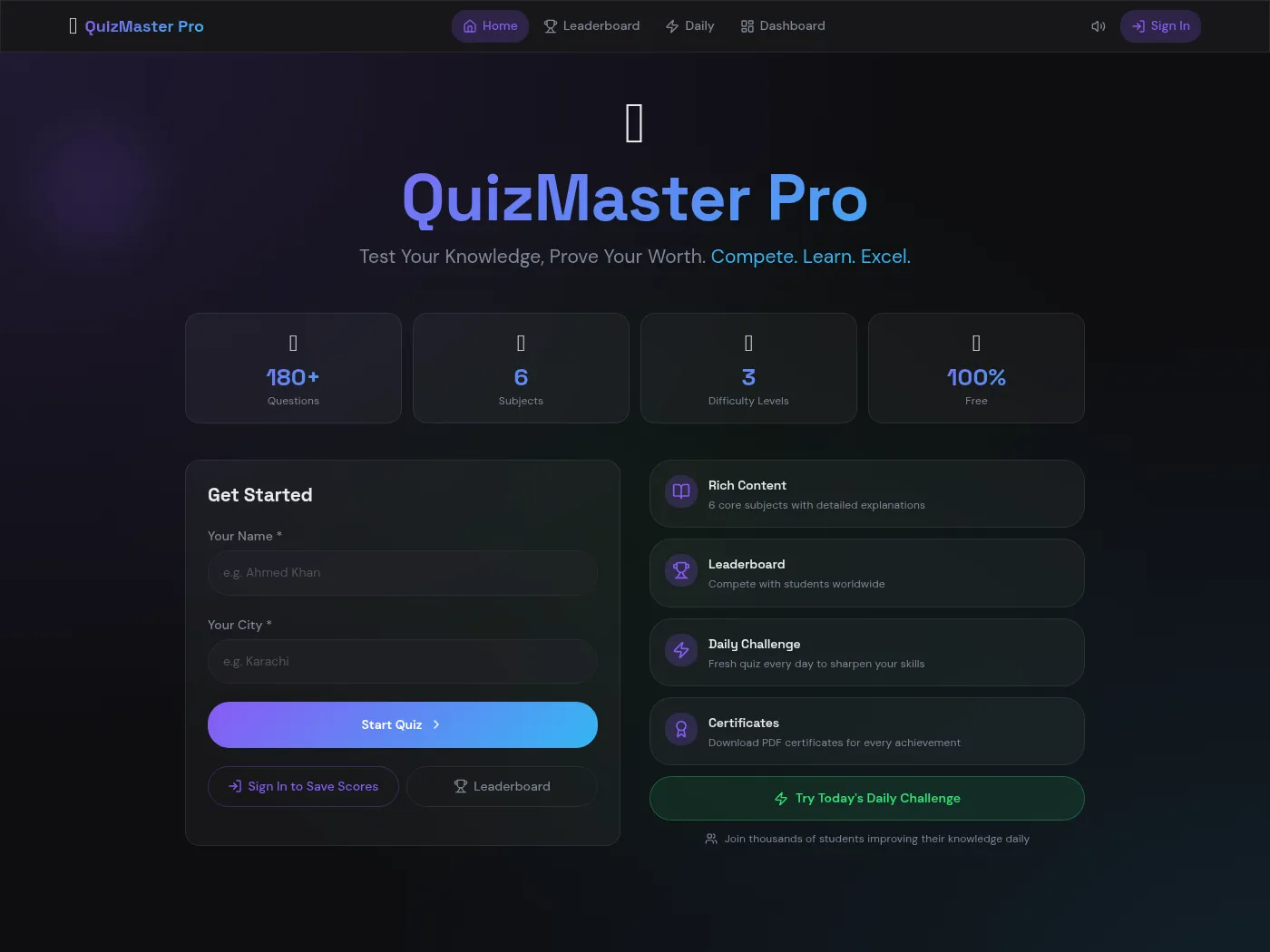 QuizMaster Pro