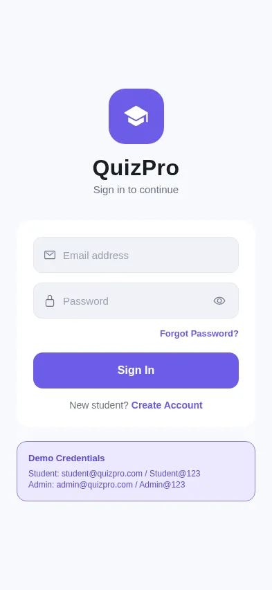 QuizPro Mobile Template