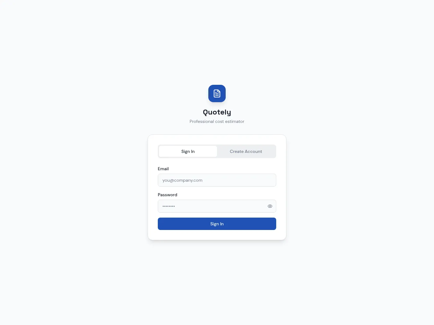 Quotely Cost Estimator