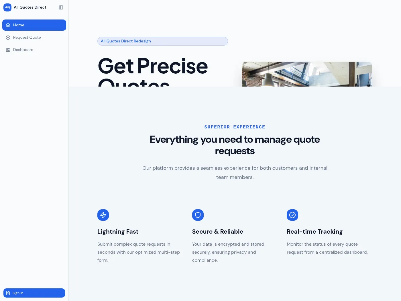 All Quotes Direct Redesign