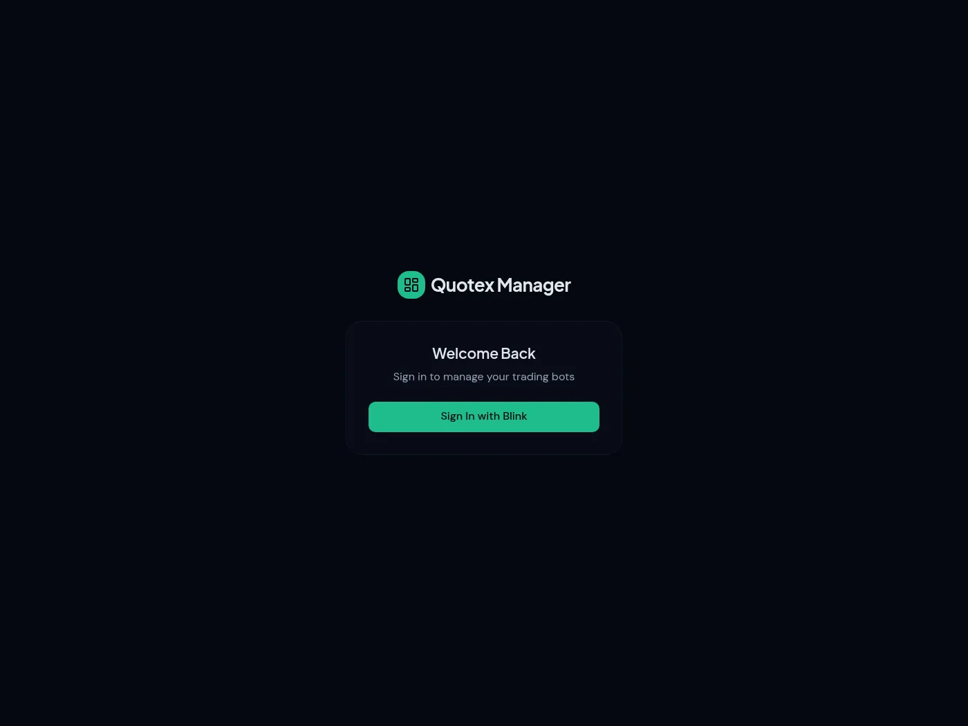 Quotex Bot Manager