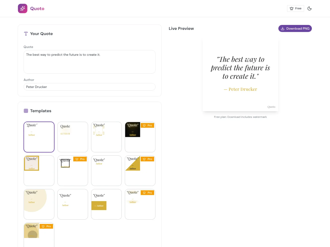 Quoto Card Maker