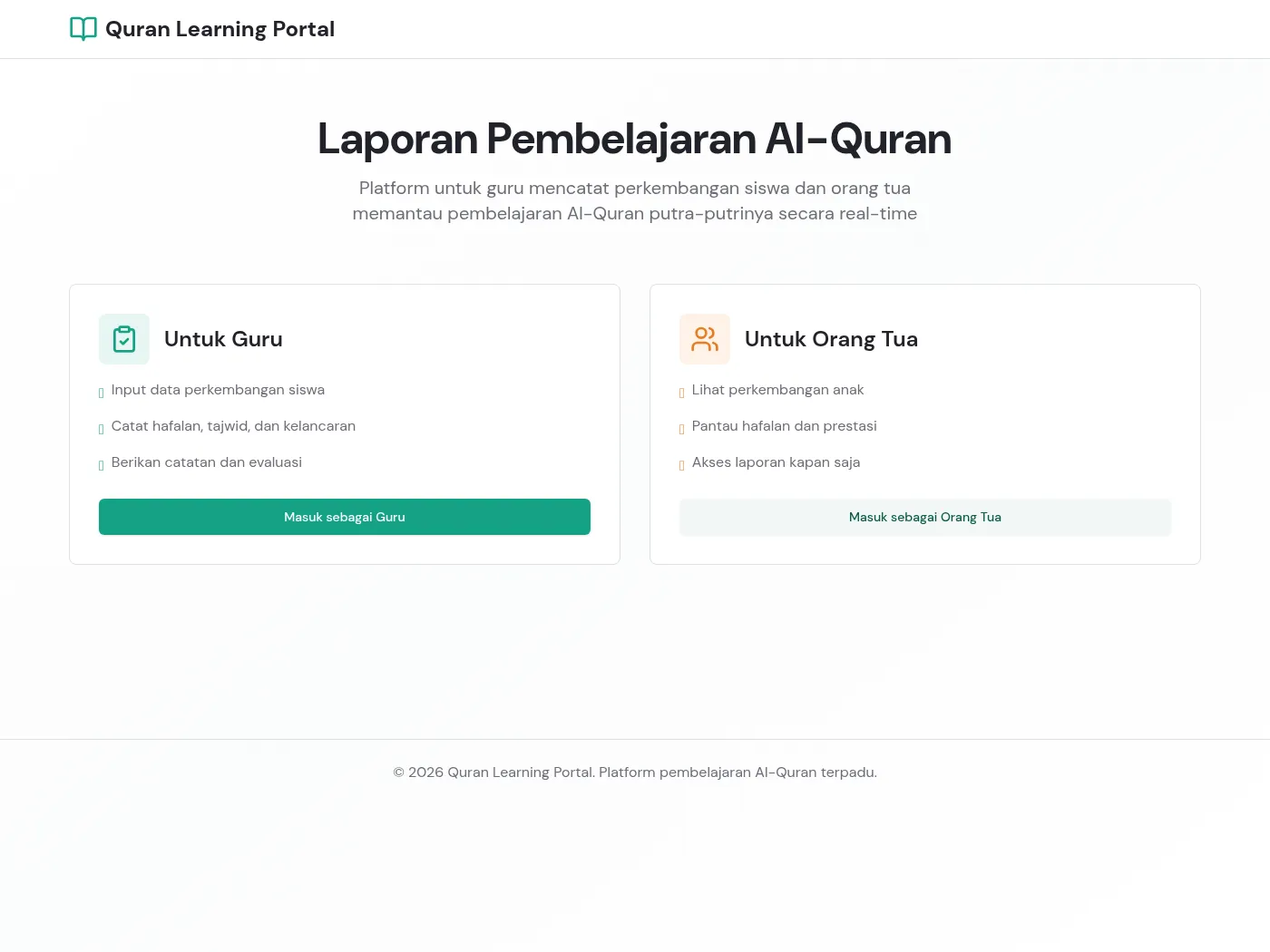 Quran Report Portal