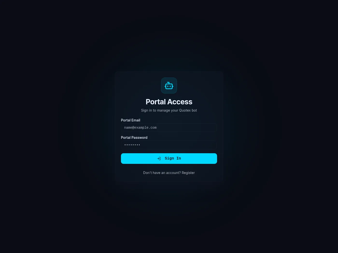 Qutoex Auto Bot Portal