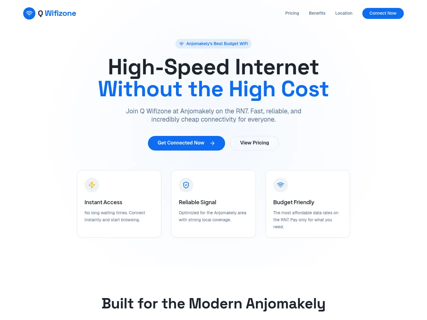 Q Wifizone Landing Site
