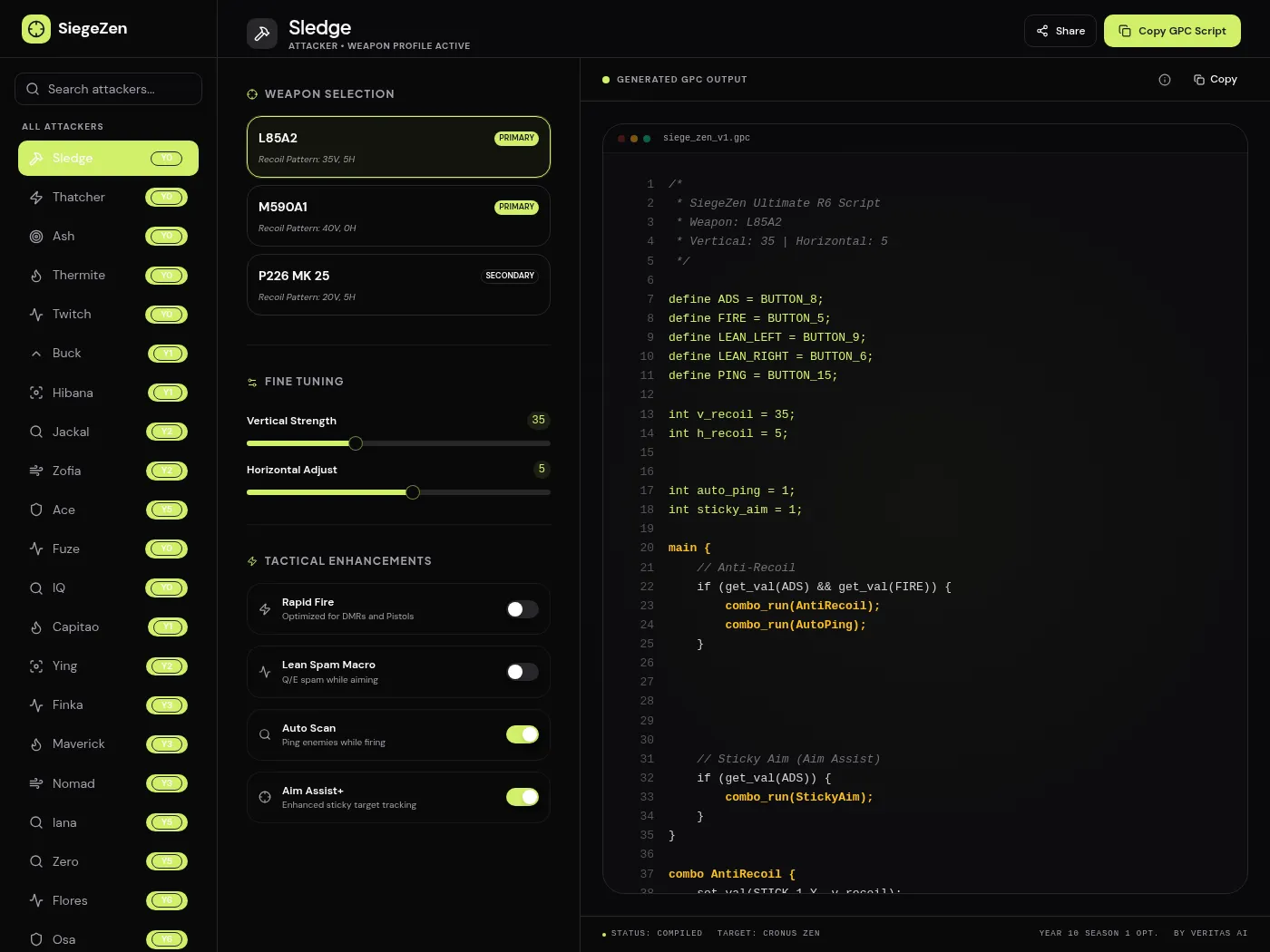 R6 Siege Zen Script