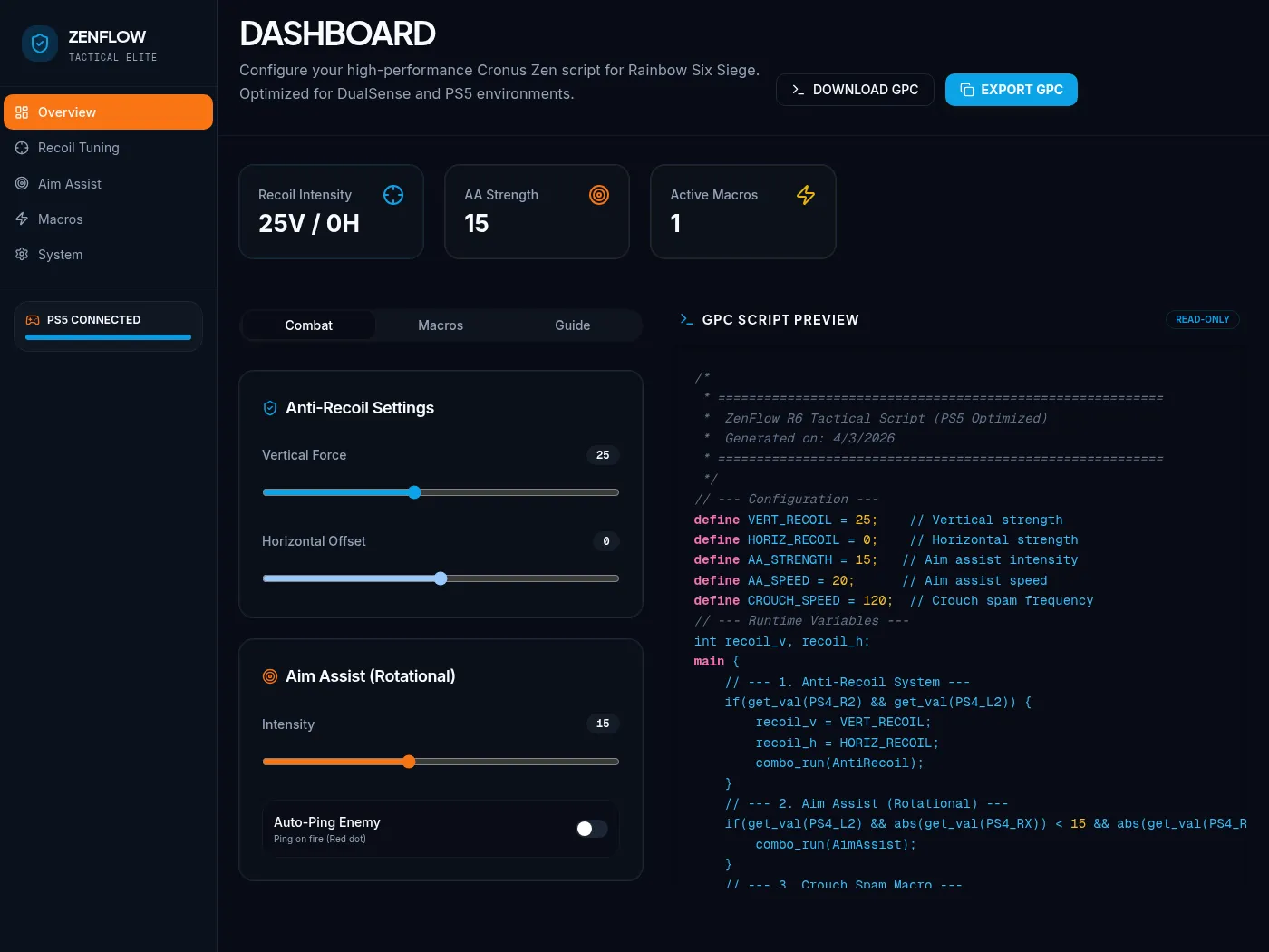 RainbowSix Siege Zen Script