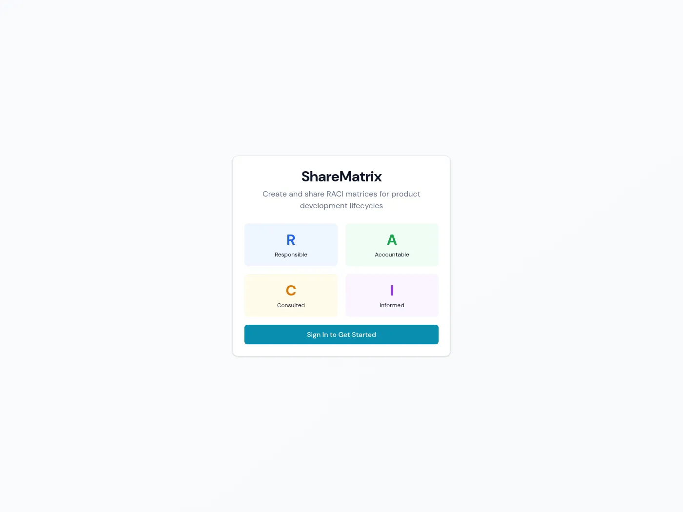 ShareMatrix RACI Page