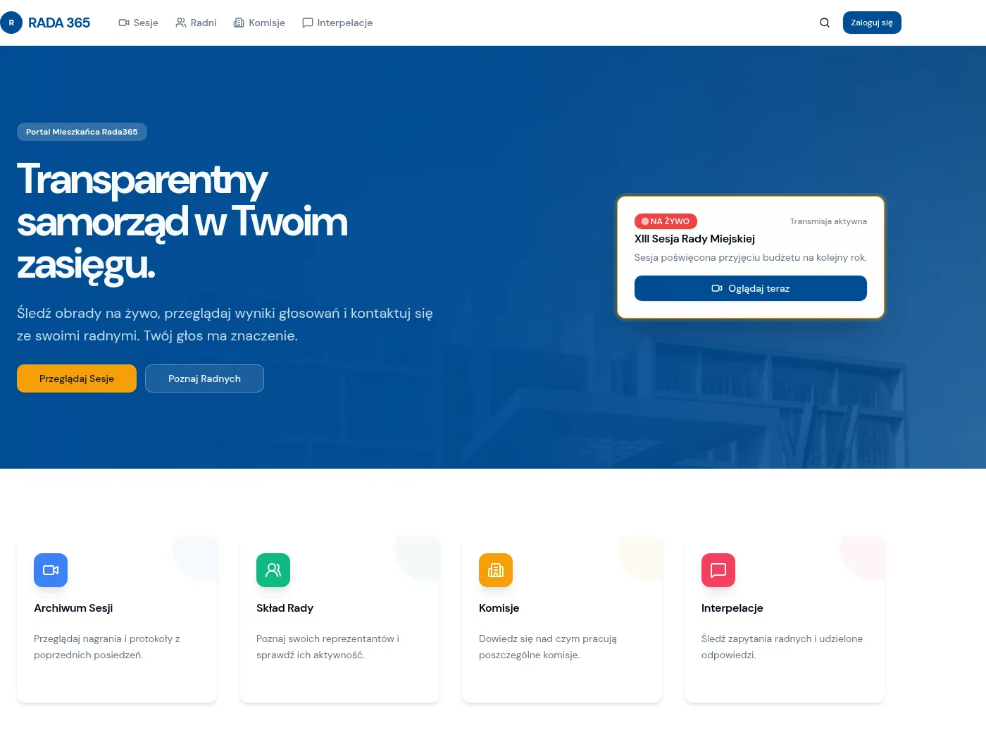 Modern Rada365 Portal
