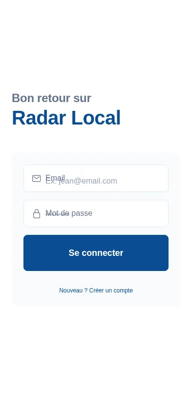 Radar Local Marketplace