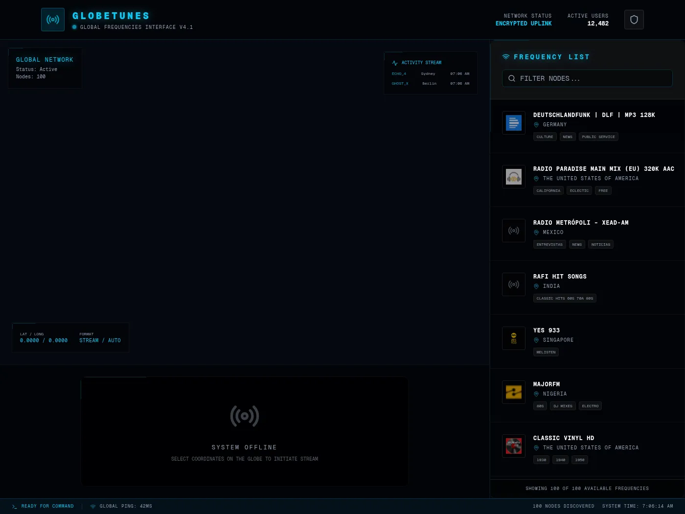 GlobeTunes Explorer