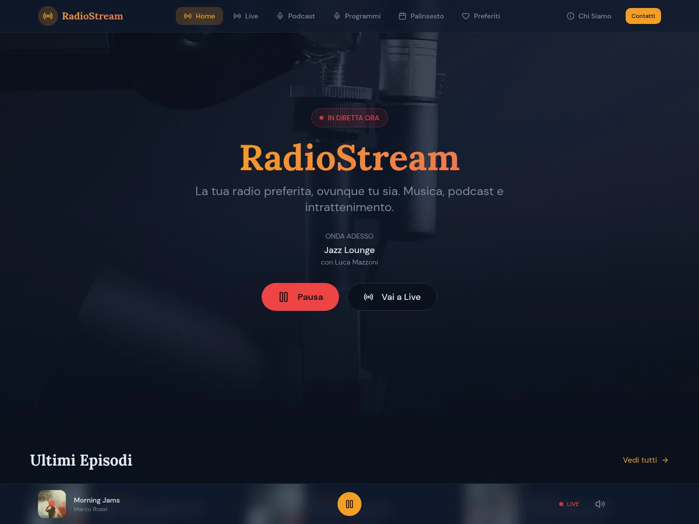 RadioStream Web Player