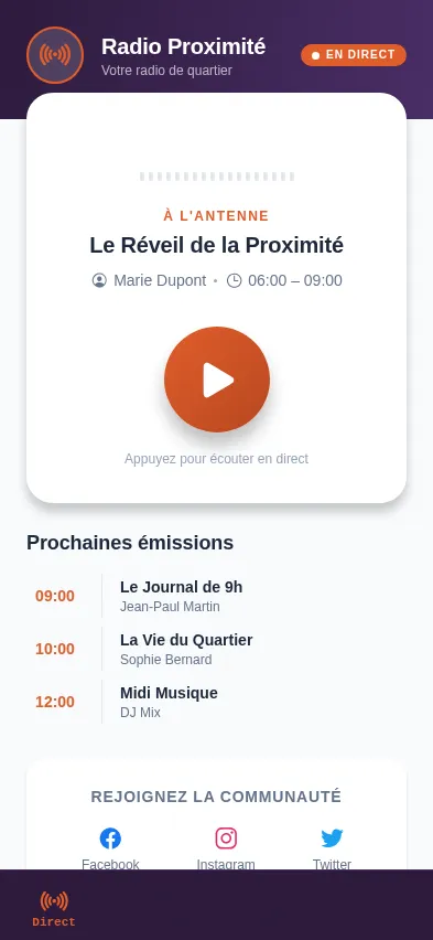 Proximité Radio App
