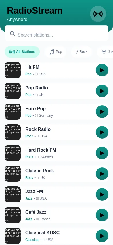 RadioStream Anywhere
