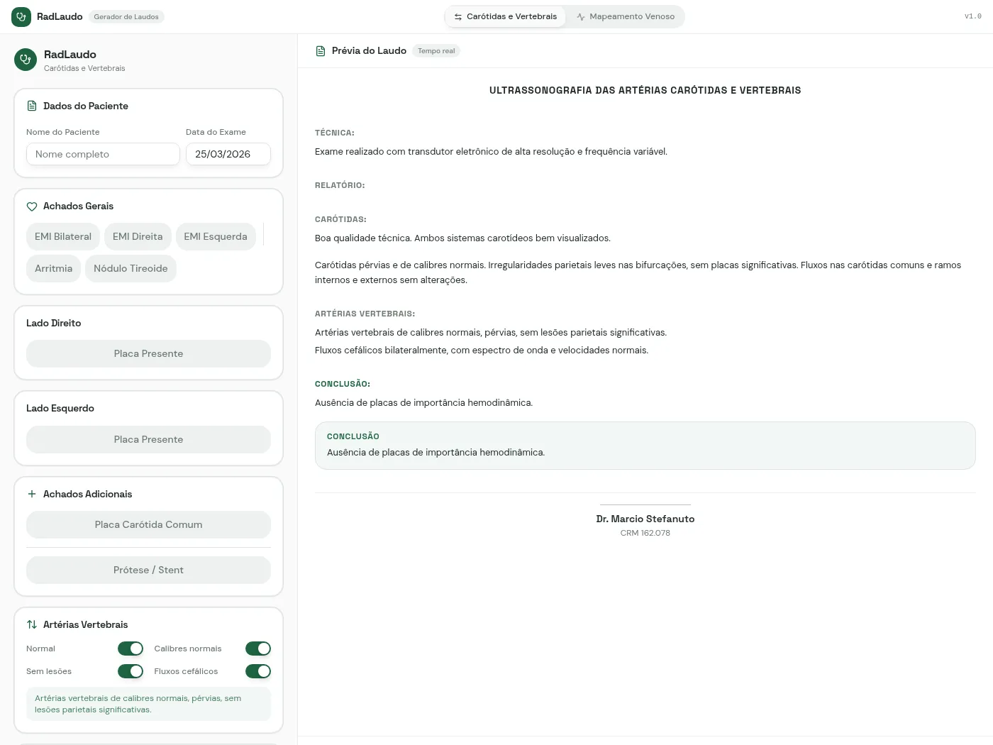 Dynamic Radiology Reports