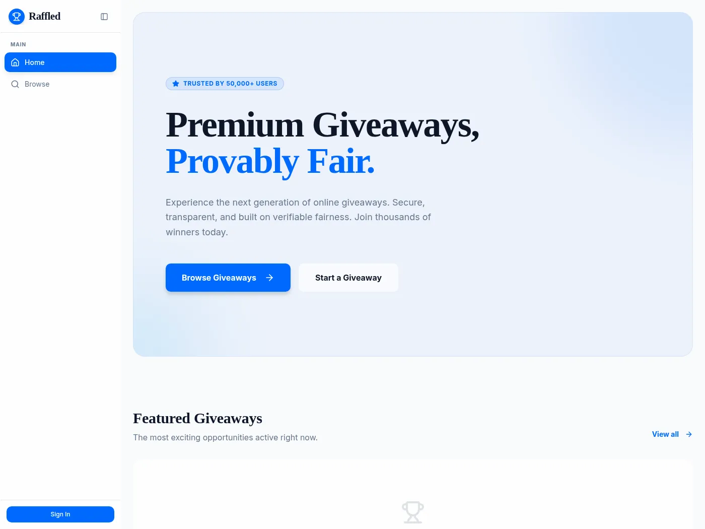 Raffled SaaS Platform