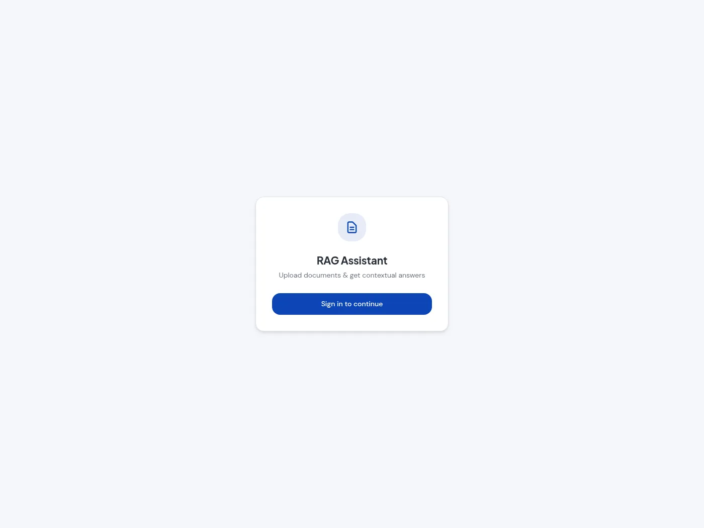 RAG Assistant Web