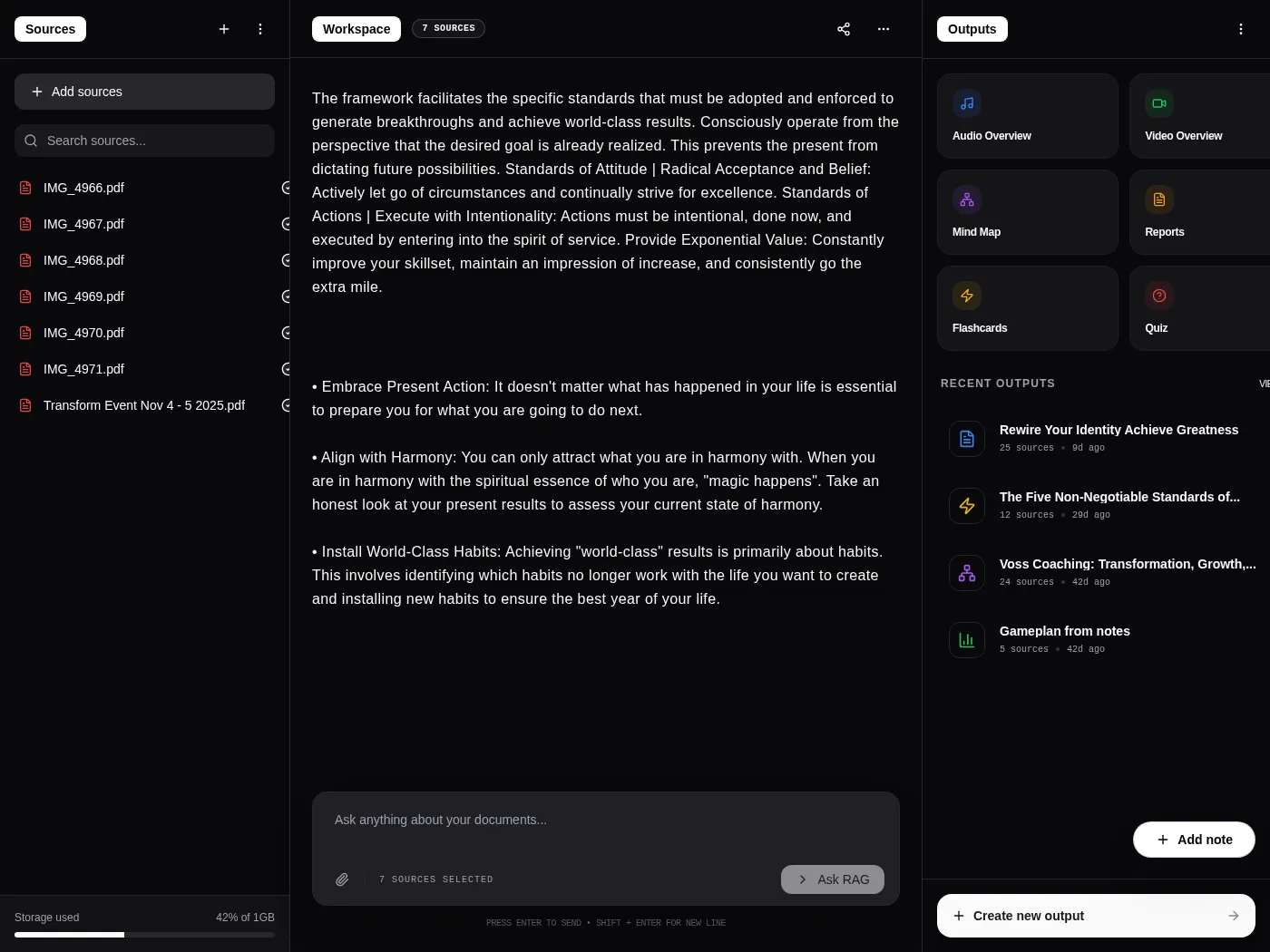 RAG Interface Dashboard
