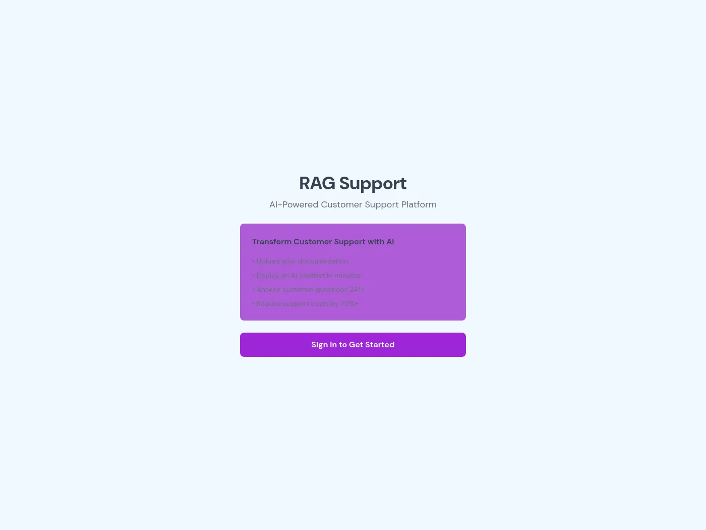 RAG Support Platform