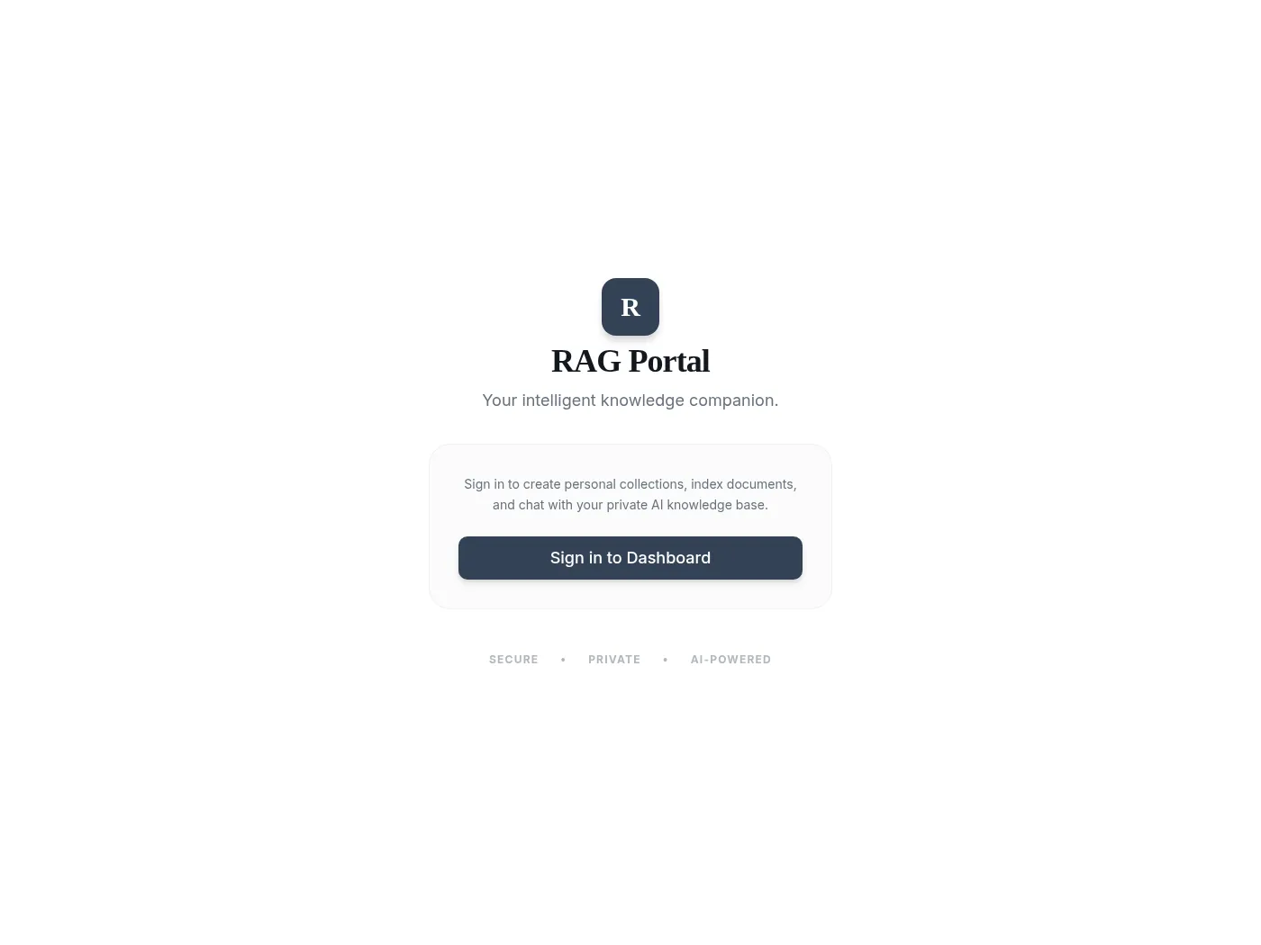 RAG-Powered Web Portal
