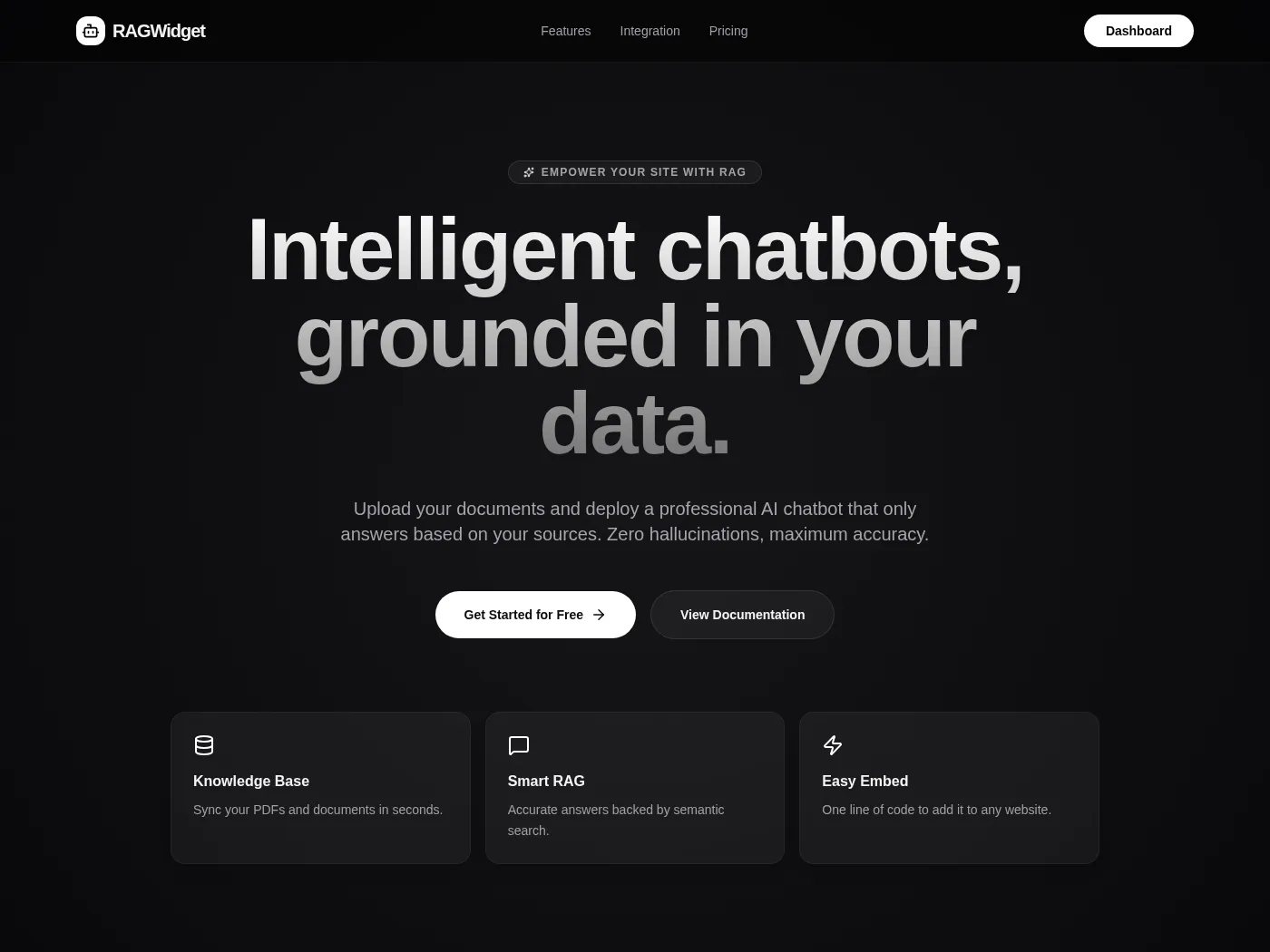 RAGWidget Pro Chatbot