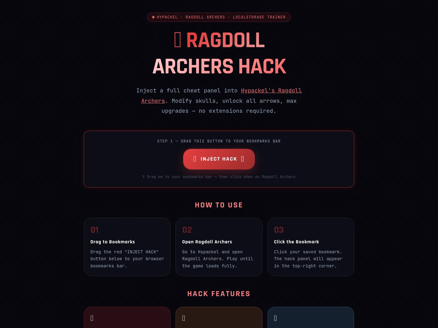 Ragdoll Archers Hack Panel