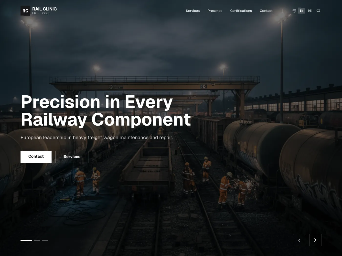 Rail Clinic Corporate Site