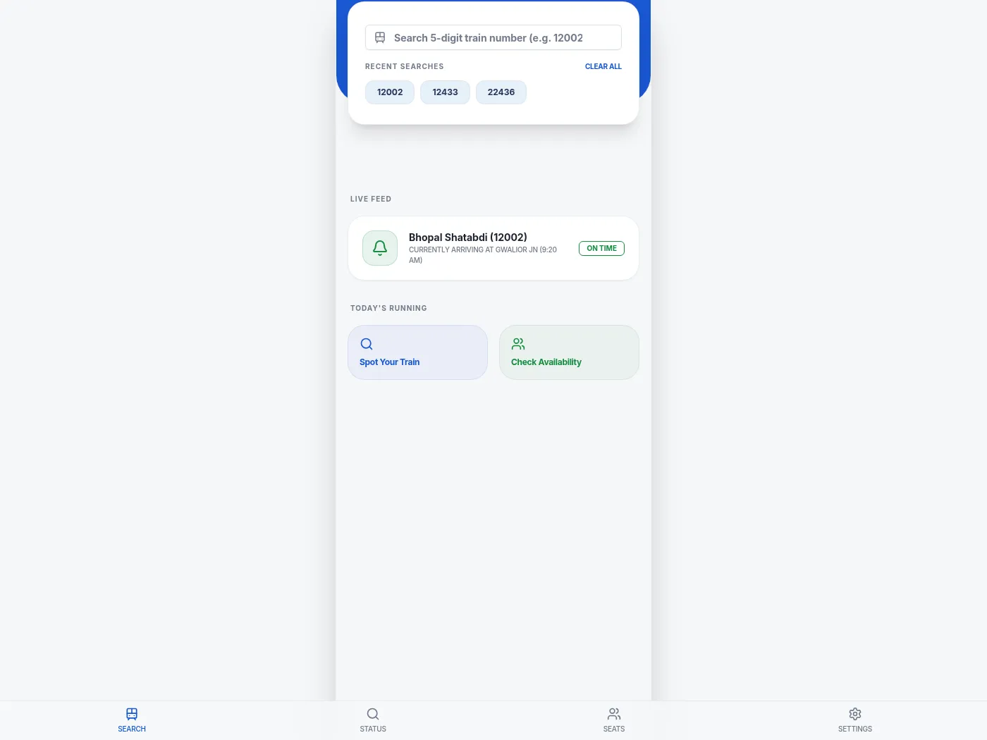 RailConnect Live Tracker