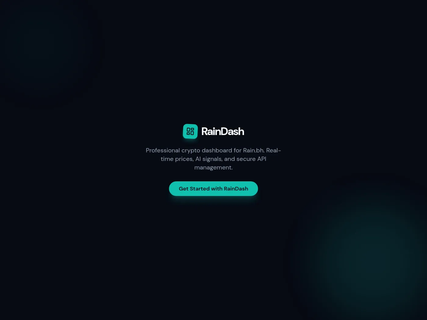 Rain Crypto Dashboard